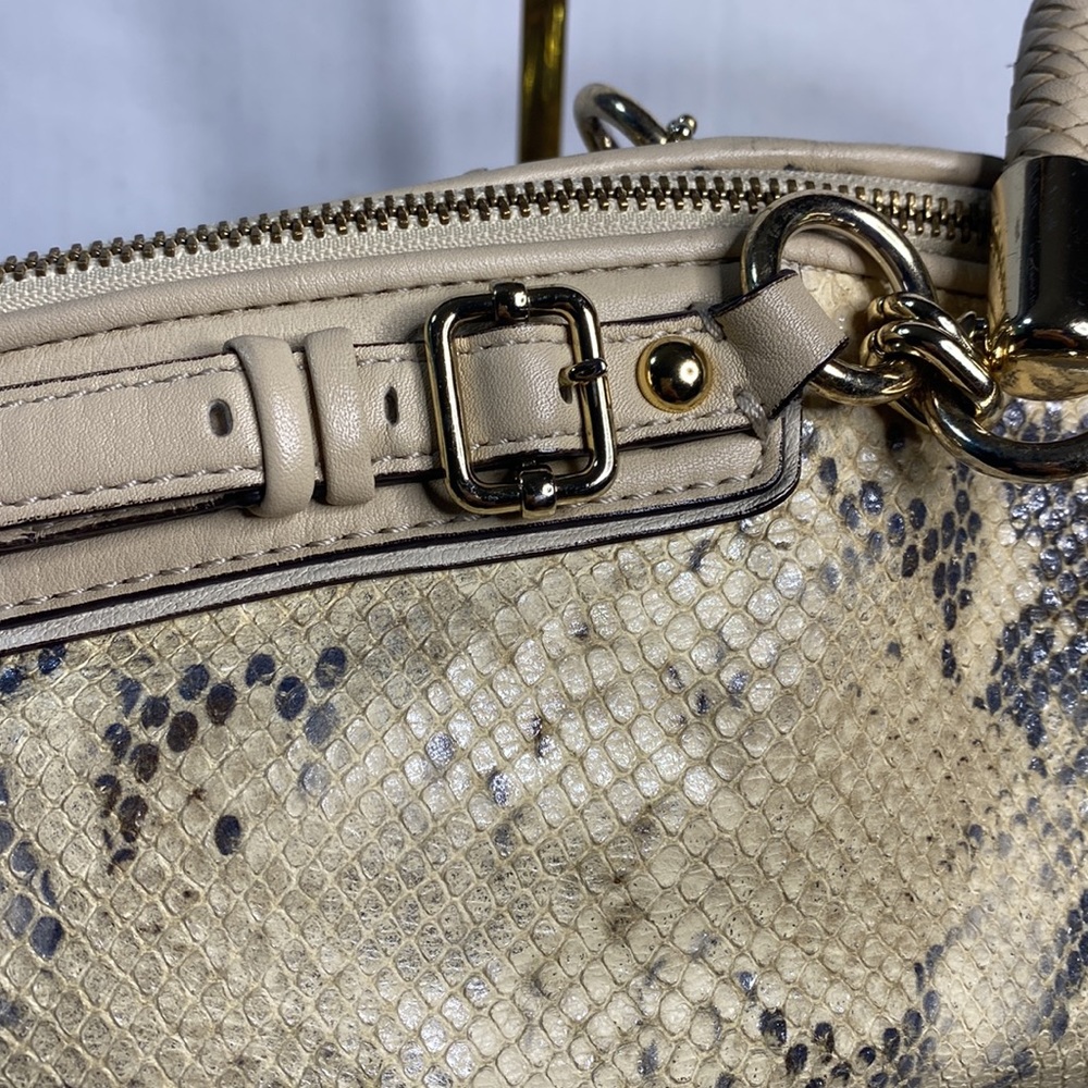 Coach Madison Lindsey Bag Embossed Metallic Python - Gem